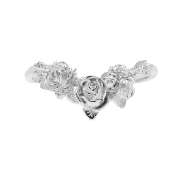 LEE RENEE Rose Chevron Ring - Silver