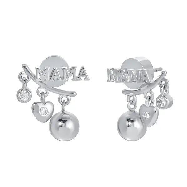 LEEADA JEWELRY X Officially Quigley Capsule Goode Mama Earrings - Silver