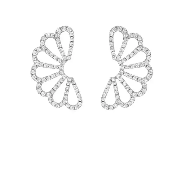 MAISON DE GALA Celestia Open Halo Earrings - Silver