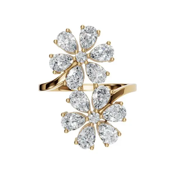 AYA FINE JEWELRY 14k Gold 1.91 Ct Diamond Statement Open Ring - Yellow