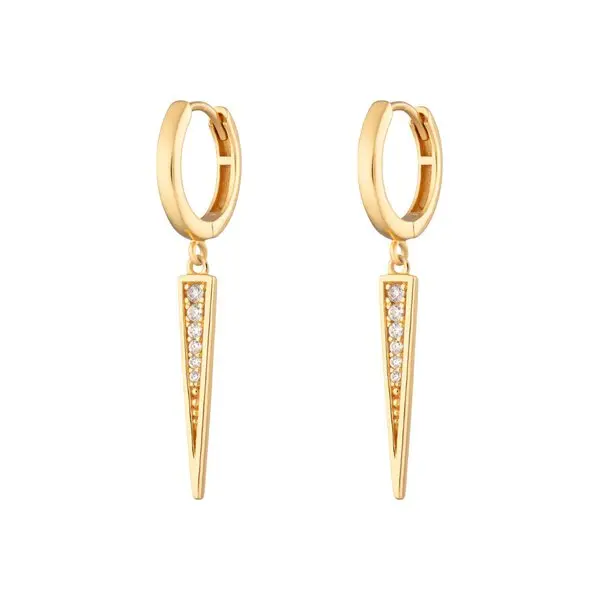 SCREAM PRETTY Spike Hoop Earrings - Gold