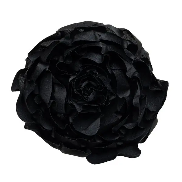 SASHA LA MER Rose Flower Brooch - Black