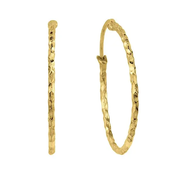 CHARLOTTE'S WEB JEWELLERY Jodhpur Hammered Hoop Earrings - Gold