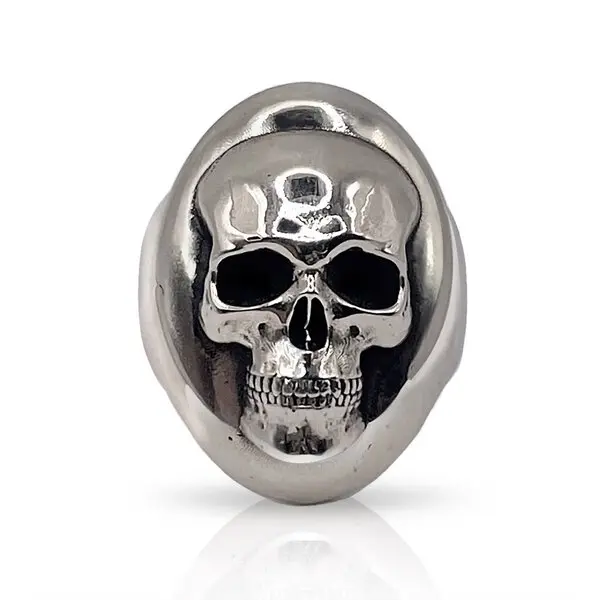PERRY GARGANO Sterling Skull Ring - Silver