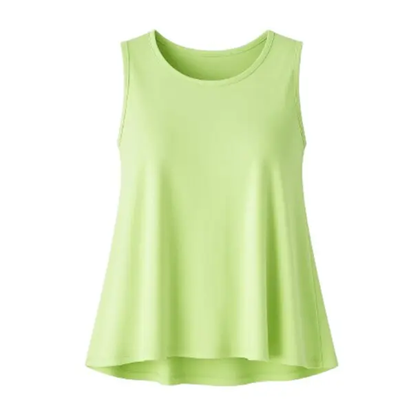 CONQUISTA Sleeveless Top With Rounded Hemline