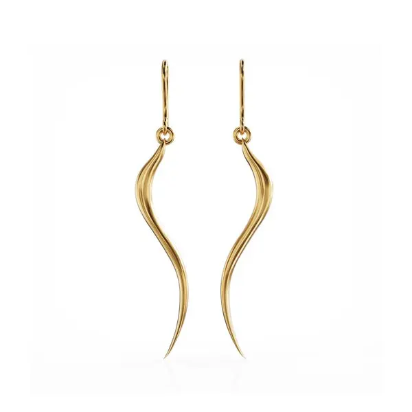 LINDA FIORE Swirl Vermeil Earrings - Gold