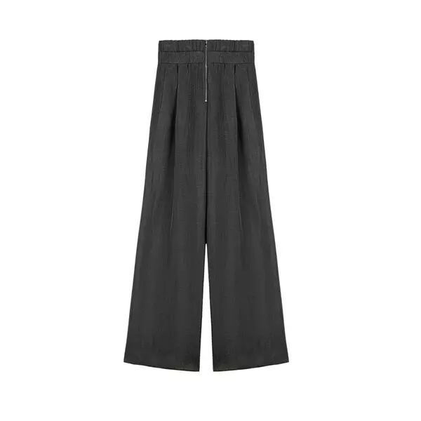 NOCTURNE Relaxed Wide-leg Pants - Grey