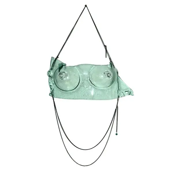 LAURA DAILI Neutrals Mist Glass Corset - Green