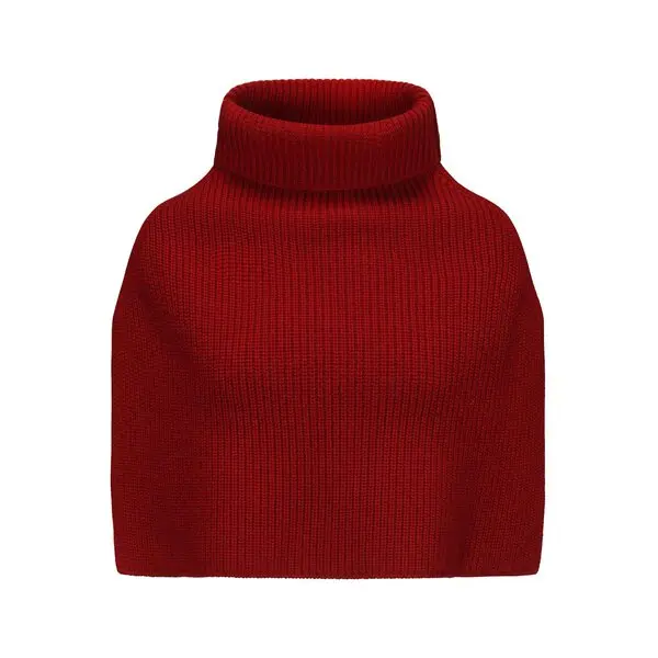 MUTE BY JL Merino Wool Rib-knit Neck Warmer - Red