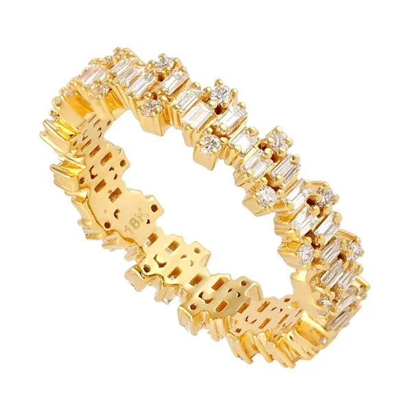 ARTISAN 18k Yellow Gold Diamond Eternity Band - Gold/white