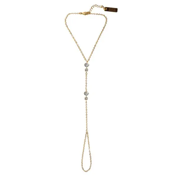 STUDIO BALOGE 14k -filled Hand Chain With Crystal Star Pendants - Gold
