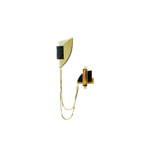 GISSA BICALHO Brooch Trapezes - Black