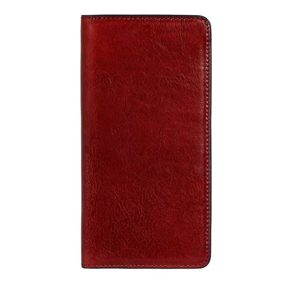 TIME RESISTANCE Leather Coat Wallet In The Periodic Table - Red