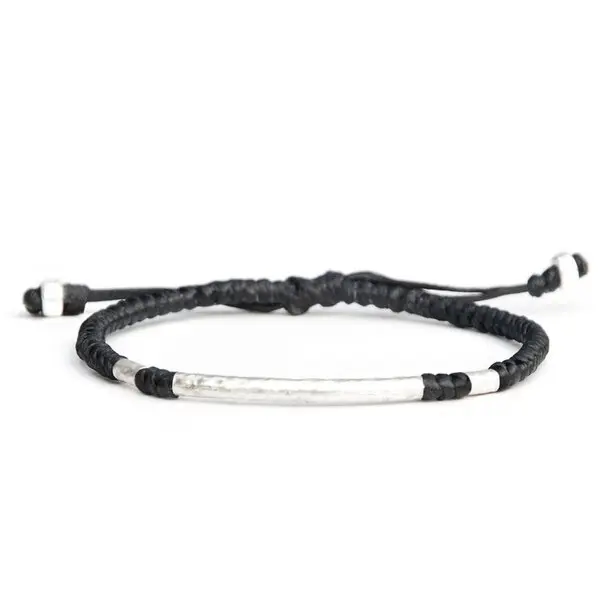 HARBOUR UK BRACELETS Rounded Viking Style Bracelet - Black