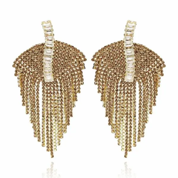MICHAEL NASH JEWELRY Crystal Baguette Clip-on Drop Earrings - Gold