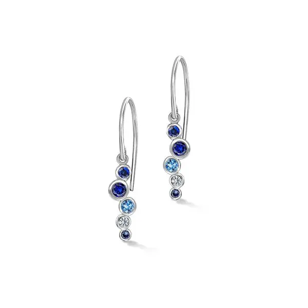 DOWER & HALL Gold Cascade Earrings - White