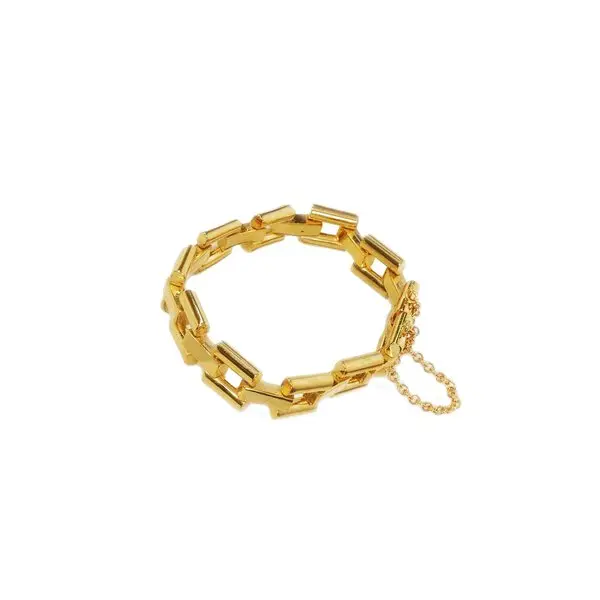 Lovard Flat Bamboo Link Bracelet - Gold