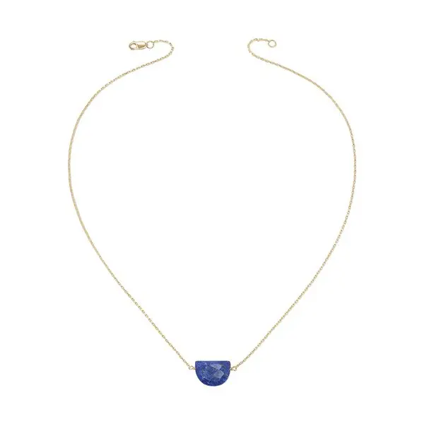 HEATHER HAWKINS Luna Moon Lapis Lazuli Gold-filled Necklace - Blue