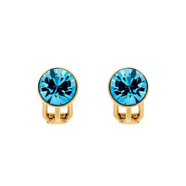 EMMA HOLLAND JEWELLERY Crystal Clip-on Earrings - Gold/blue