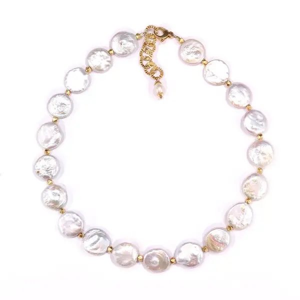 MINERALGEMS ✩ STUDIO Choker With Flat Pearls