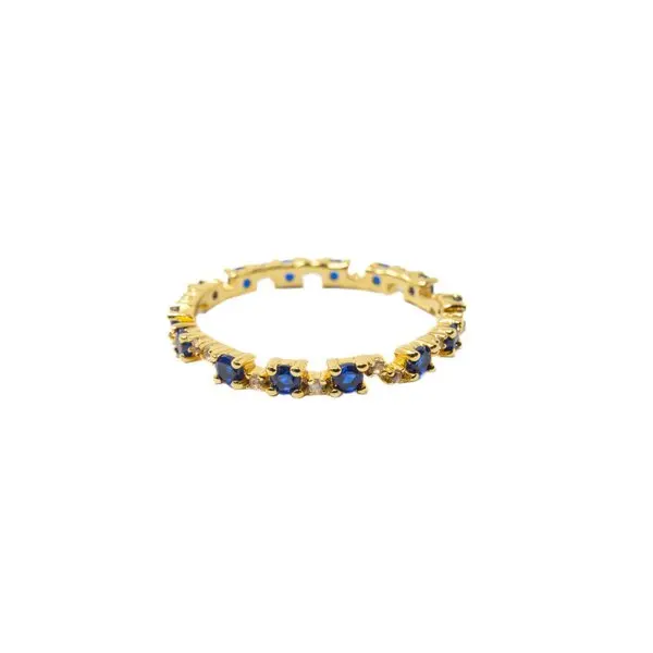 NASI SILVER Nobody's Perfect Eternity Ring - Blue/white