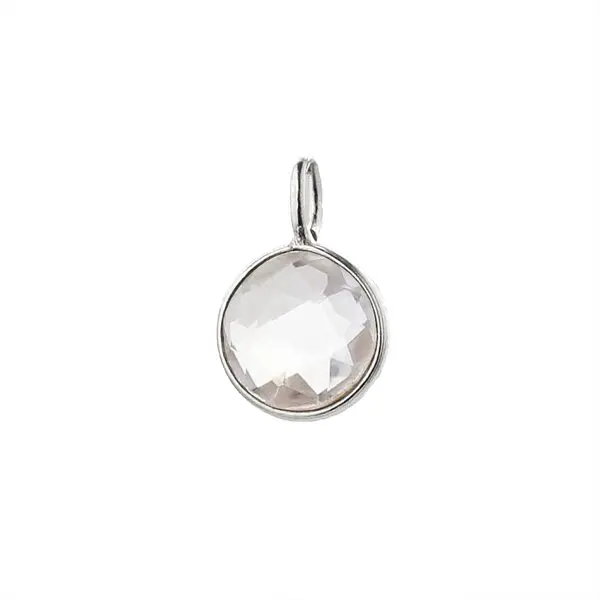GODDESS CHARMS Clear Quartz Stone - Silver