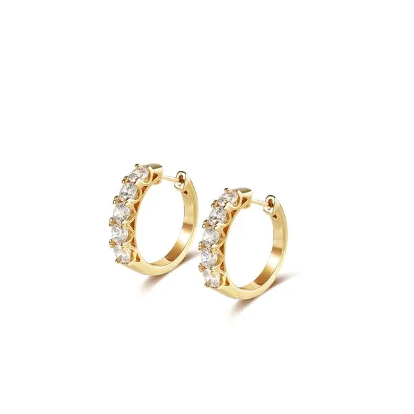 RETRO CHIC Aurelia Tennis Earrings - Gold/white