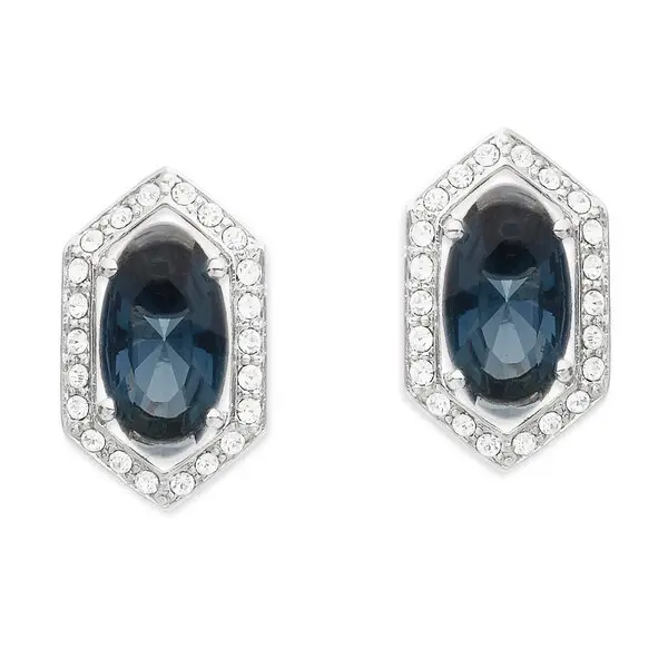 Grossé Clip On Earrings Crystal Jelly Beans - Silver/blue