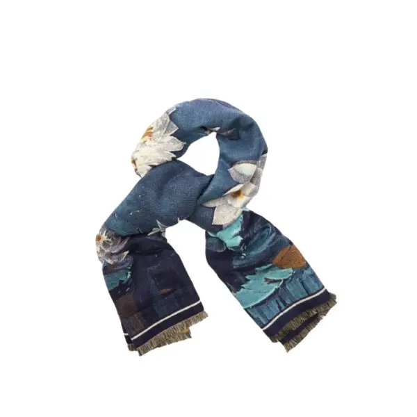Saachi Lily Bold Reversible Scarf - Blue