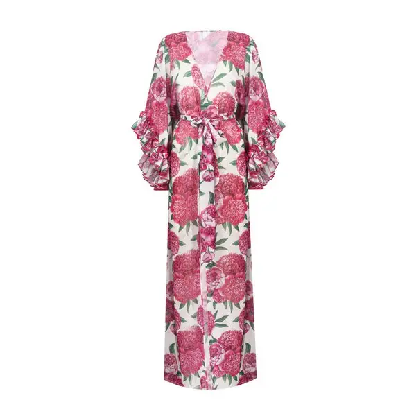 NUR KARAATA Lily Long Sleeve Pareo - Pink