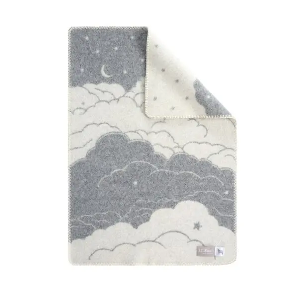 J.J.Textile Clouds Little Wool Blanket - Grey