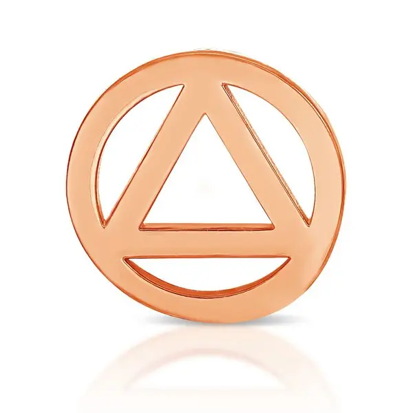 Maya Brenner Designs 14k Gold Recovery Charm Stud Earring - Rose Gold