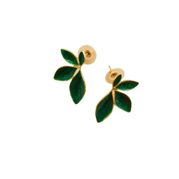 ROZ Lunara Drop Earrings - Green