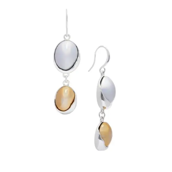 Saachi Glass Orbs Dangle Earrings - Gold