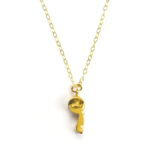 LEXI JEWELRY Real Whistle Pendant Necklace - Gold