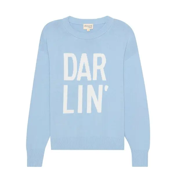 ELLSWORTH + IVEY Riley Crewneck Sweater - Blue