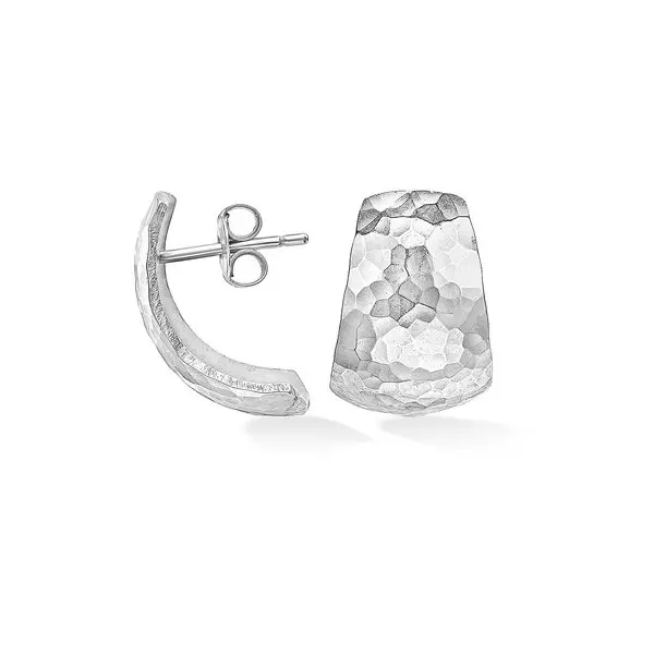 DOWER & HALL Sterling Half Hoop Earrings - Silver