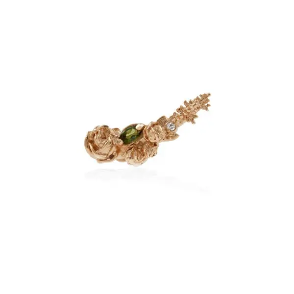 LEE RENEE Rose Diamond & Tourmaline Slider Earring - Rose Gold
