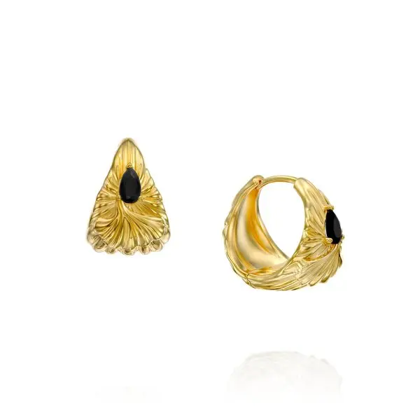 SEREIA OFFICIAL Dolce Agate Drop Earrings - Gold