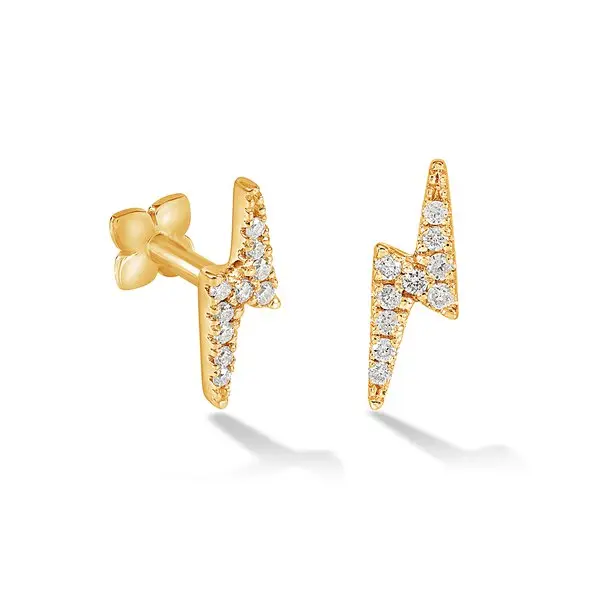 DOWER & HALL Lightning Bolt Labret - Gold