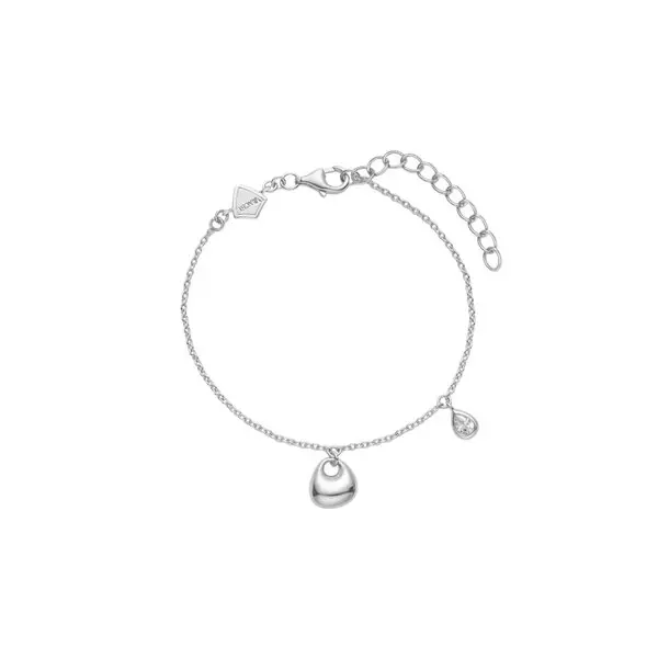 VANCHI Nora Double Pendant Bracelet - Silver