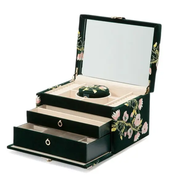 Wolf Zoe Medium Jewellery Box - Green