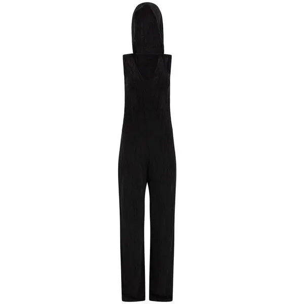 MAUI X LOLITA Hooded Geometric Print Romper - Black