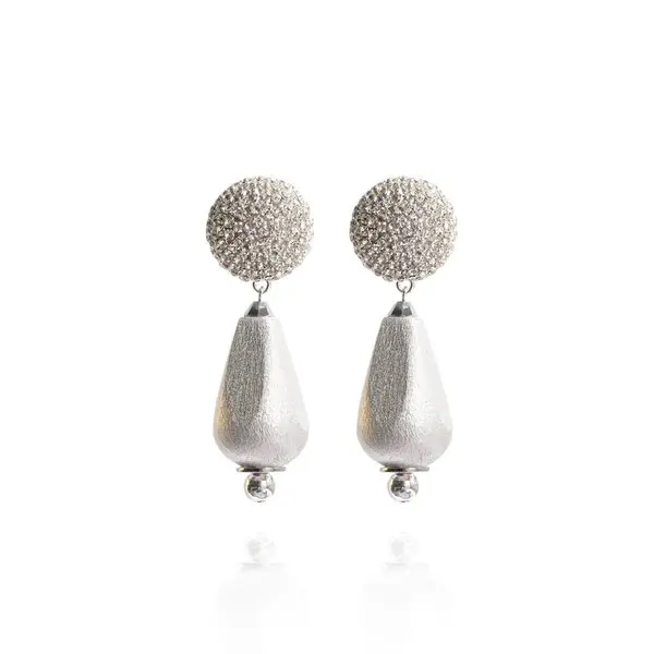 SAULE LABEL Dalia Drop Earrings - Silver