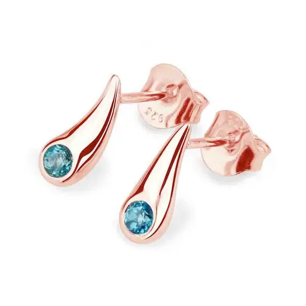 LUCY QUARTERMAINE Couture Stud Earrings - Rose Gold