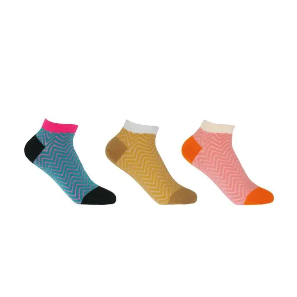 PEPER HAROW - MADE IN ENGLAND Zigzag Trainer Socks Bundle