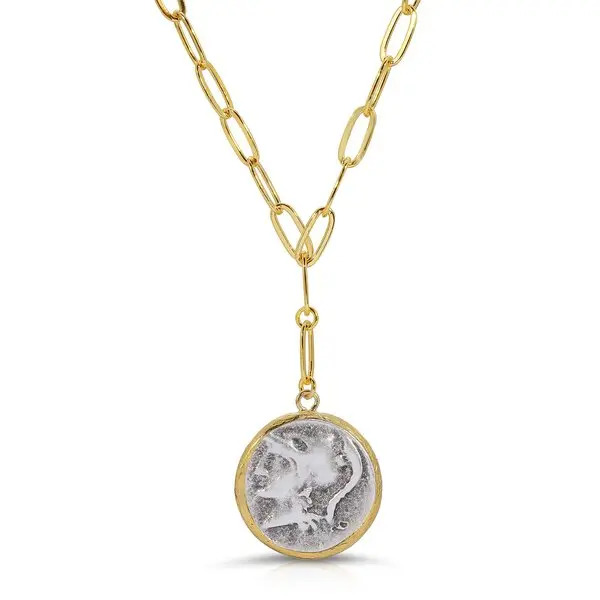 NATIVE GEM Fortuna Coin Y Lariat - Yellow
