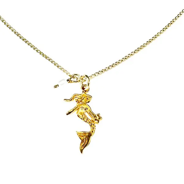 LEXI JEWELRY Mermaid Charm Necklace - Gold