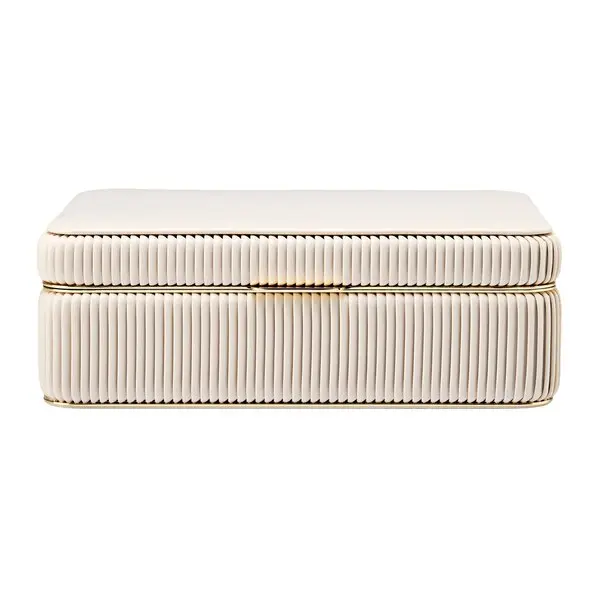 Wolf Bella Medium Jewellery Box - White