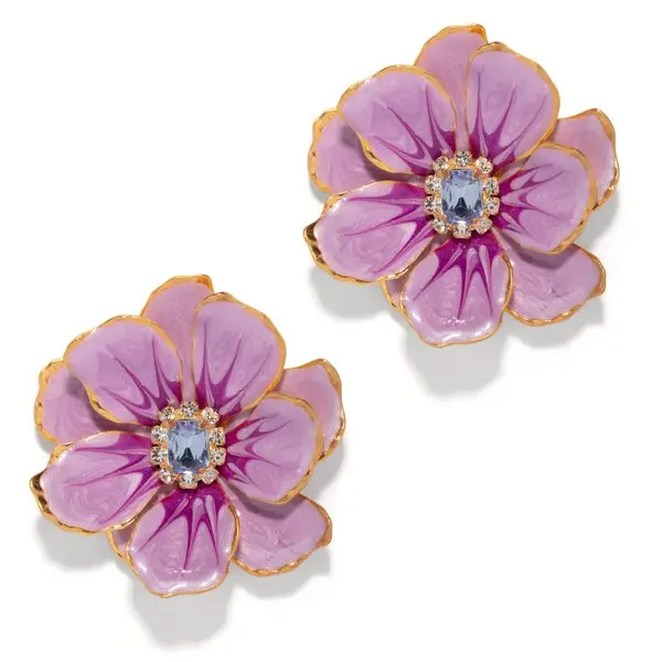THE PINK REEF Jewel Box Floral Earrings - Pink